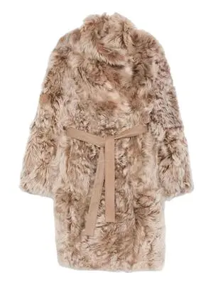 YVES SALOMON Fur Coat - Milk