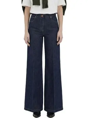 Aspesi Cotton Wide-leg Jeans - Denim