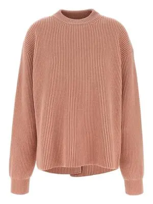 JIL SANDER Ribbed Mock Neck Sweater - Pink