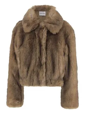 STAND STUDIO Fur Coat - Brown