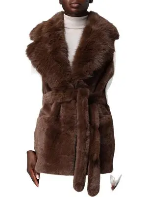 V73 V73 Fur Coat Brown