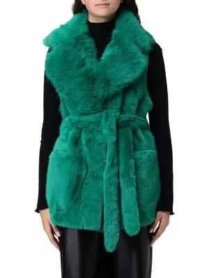 V73 V73 Fur Coat Green
