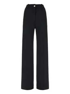Patou Wide-leg Trousers - Black