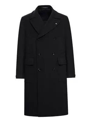 Tagliatore Tailored Overcoat Black