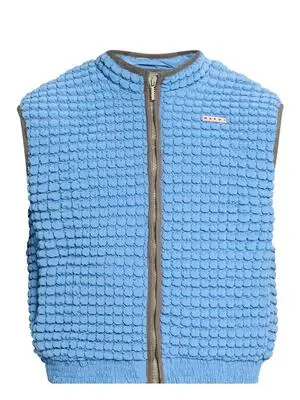 Marni Nylon Crinkled Bubble Vest - Iris/blue