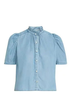 Alix Of Bohemia Winn Chambray Top - Blue