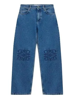 Loewe Anagram Baggy Wide-leg Jeans - Jeans Blue