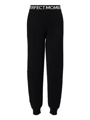 Perfect Moment La Tour Relaxed-fit Stretch-wool Blend Jogging Bottoms - Black