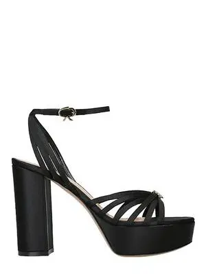GIANVITO ROSSI Rita 70 Satin Heeled Sandals - Black