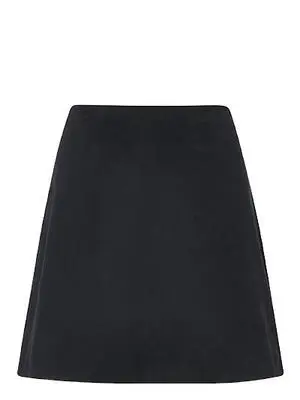 Whistles A-line Suede Mini Skirt - Black
