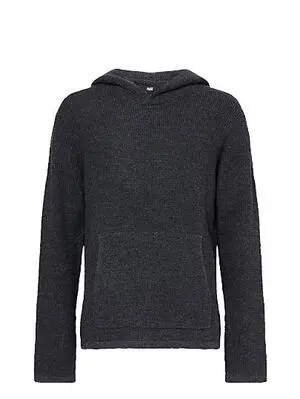 Paige Waffle-textured Cotton-wool Blend Hoody - Thunder