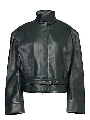 Christopher Esber Relaxed-fit Leather Jacket - Liquorice
