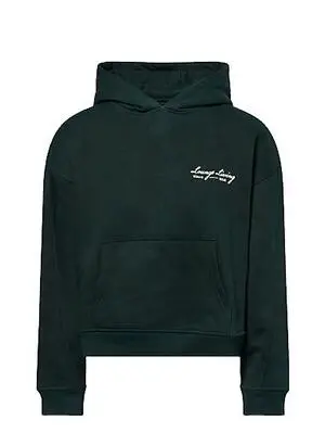 Lounge Cotton-jersey Hoody - Forest Green
