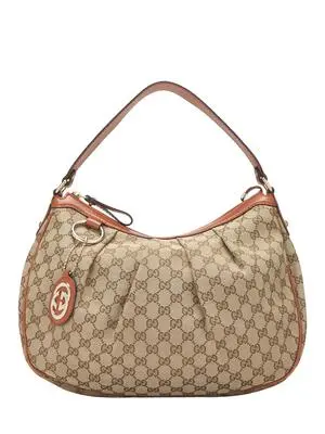 Gucci Original Gg Sukey Hobo - Beige