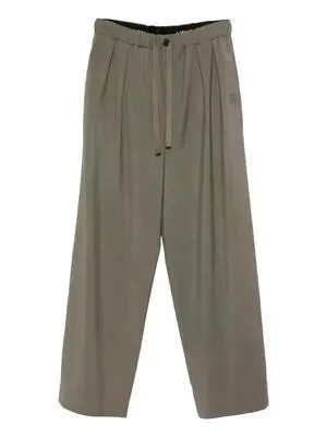 Loewe Drawstring Pleated Trousers - Green