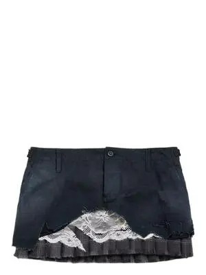 Balenciaga Patched Cargo Skirt - Grey & Silver