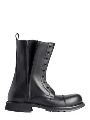 Balenciaga Truck Leather Boots - Black
