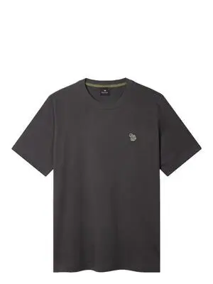 Paul Smith Steel Organic Cotton Zebra Logo T-shirt Grey