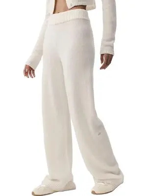 Alo Yoga Wool Cashmere Wide Leg Pants - Ivory