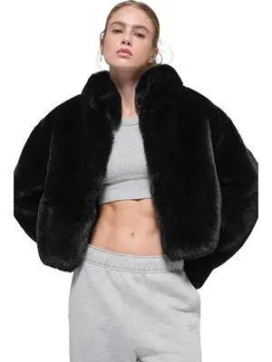 Alo Yoga Faux Fur Allure Jacket - Black