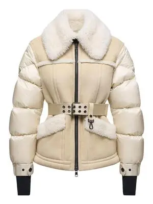 MONCLER MONCLER GRENOBLE Alvernia Belted Shearling Down Jacket