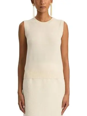 Oscar De La Renta Wool Knit Tank - Ivory