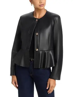 SIX FIFTY Vivian Peplum Hem Jacket - Black