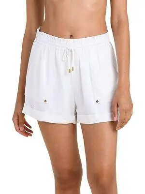 La Blanca Delphine Coast Cover Up Shorts - White