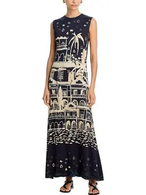 Johanna Ortiz Cardinal Direction Maxi Dress - Black/ecru