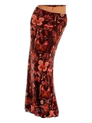 Agua Bendita Brace Ambar Mesh Maxi Skirt - Multi