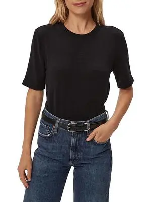 Michael Stars Frankie Crew Neck Top - Black