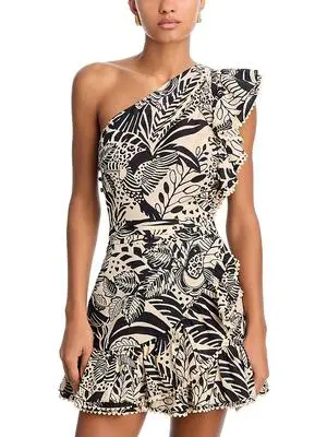 Poupette St Barth Corrine Mini Dress - Black Toucan