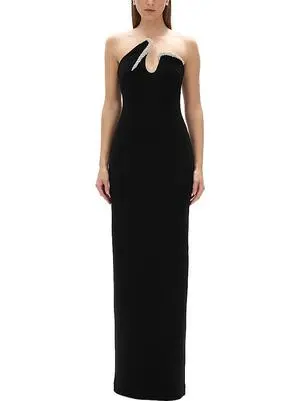 Rachel Gilbert Tessa Embellished Gown - Black