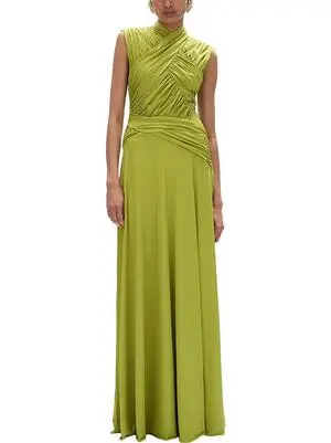 Rachel Gilbert Juniper Ruched Gown - Apple