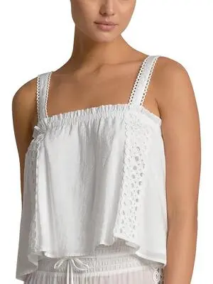 Elan Flowy Tank Top - White