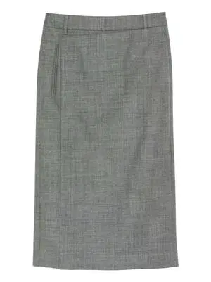 Tibi Midi Skirt With Back Slit - Grey