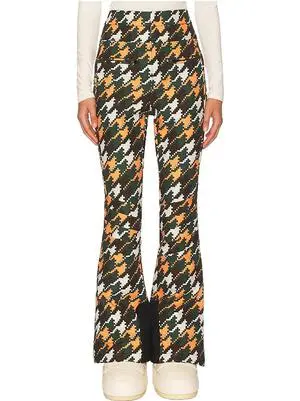 Perfect Moment Aurora High Waist Ski Pant - Green Scratch Houndstooth