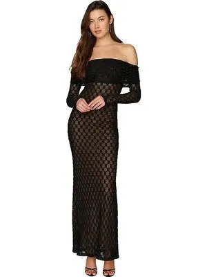 Bardot Adoni Off-Shoulder Maxi Dress Black