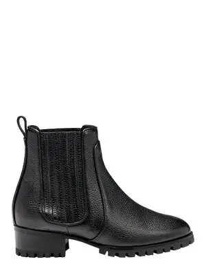 Sarah Flint Perfect Marnie Chelsea Boots - Black Pebbled Calf