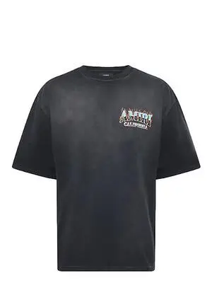 Amiri Oversized-fit Text-print Cotton T-shirt - Black