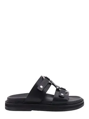 Celine Leather Sandals - Black