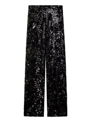 GOLDEN GOOSE Onia Tulle Trousers With Sequins - Black