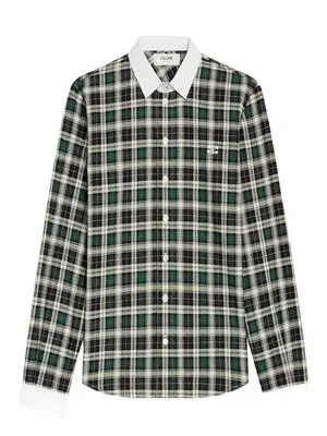 Celine Tartna Cotton Shirt - Green