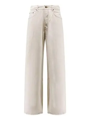 Celine Wide Leg Jeans - White