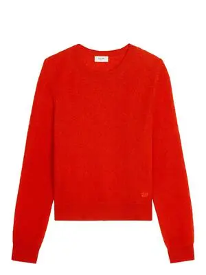 Celine Wool Sweater With Triomphe Detail - Red