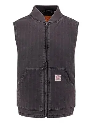 LEVI'S Sleeveless Denim Jacket - Black
