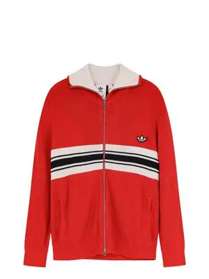 WALES BONNER X ADIDAS Ribbed Long Sleeve Sweatshirt - Red