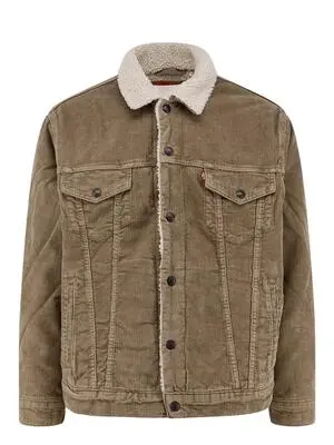 LEVI'S Corduroy Jacket With Faux Fur Lining Beige