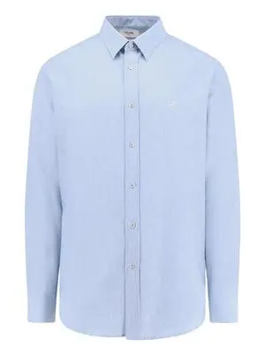 Celine Wide Fit Cotton Shirt - Blue