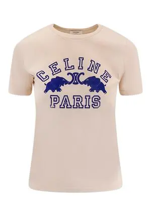 Celine Cotton T-shirt - Beige